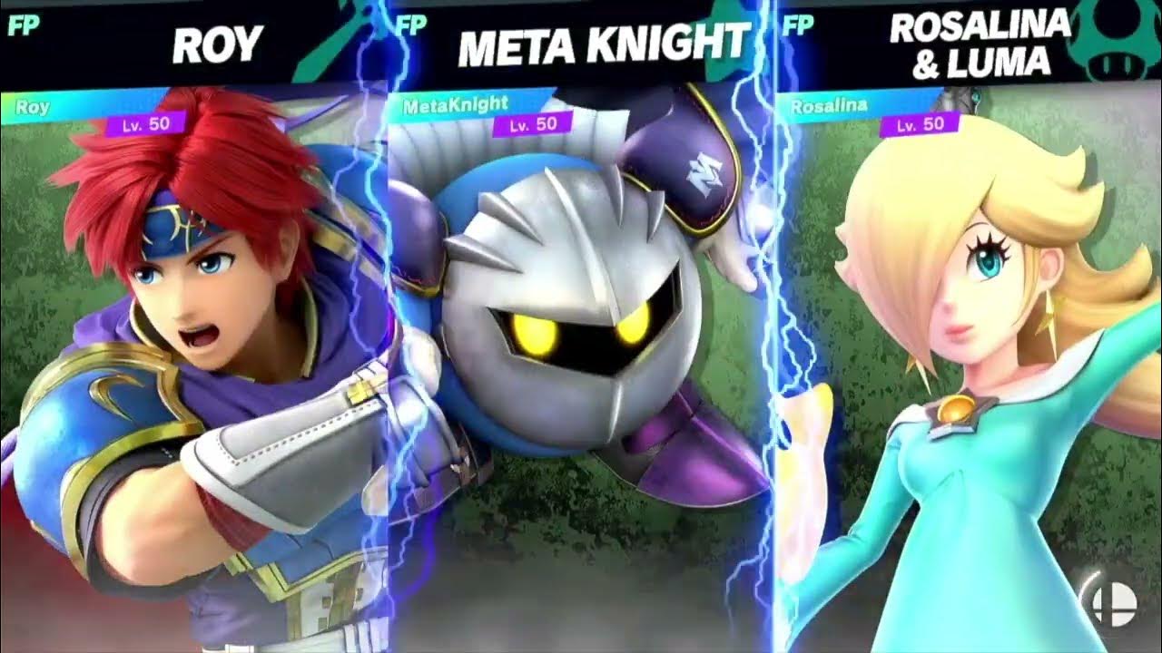 Super Smash Bros Ultimate Amiibo Fights 11pm Finals Roy v Meta Knight v Rosalina - YouTube