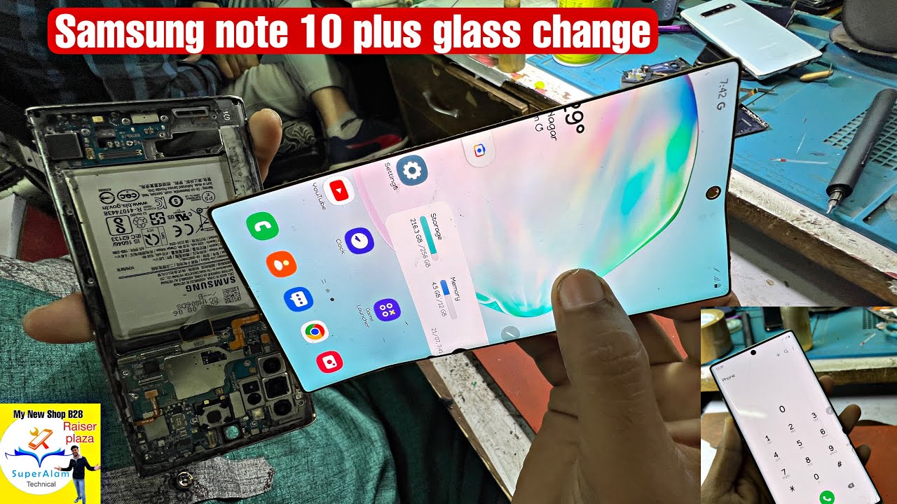 Samsung Note 10 plus डॉट Display Glass Replacement | ये भूल आप मत कर ...