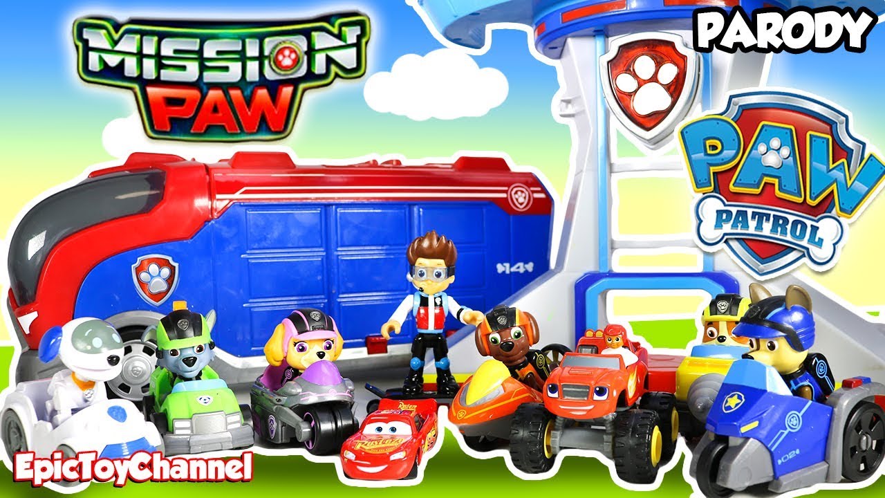 PAW PATROL Nickelodeon Mission Paw Rescue Vehicle Collection and a ...