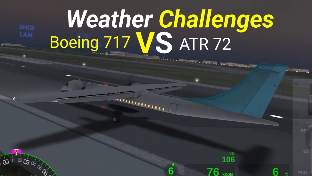 Weather Challenges! Boeing 717 vs ATR 72 (Airline Commander) - YouTube