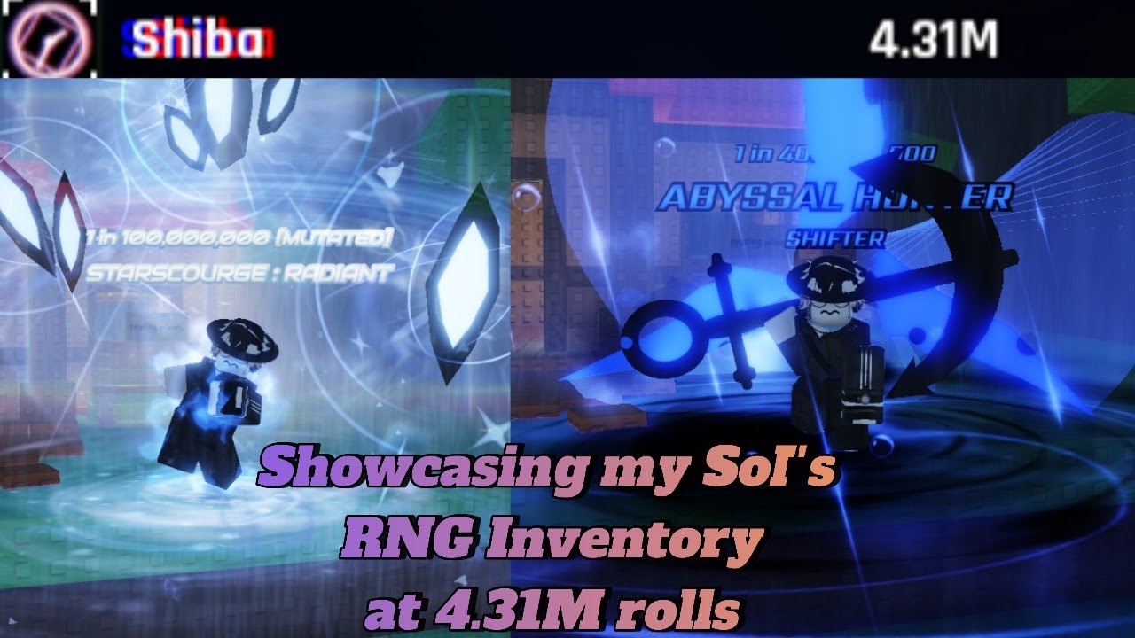 [SOL'S RNG] showcasing my inventory at 4.31M Rolls (ABYSSAL HUNTER ...