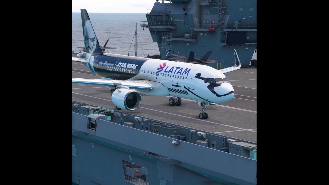 Amazing Take Off Airbus A320neo LATAM Star Wars from an Aircraft ...