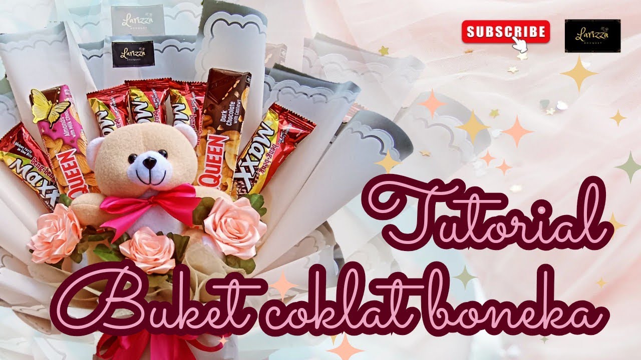 TUTORIAL buket boneka coklat || DIY || LARIZZA BOUQUET - YouTube