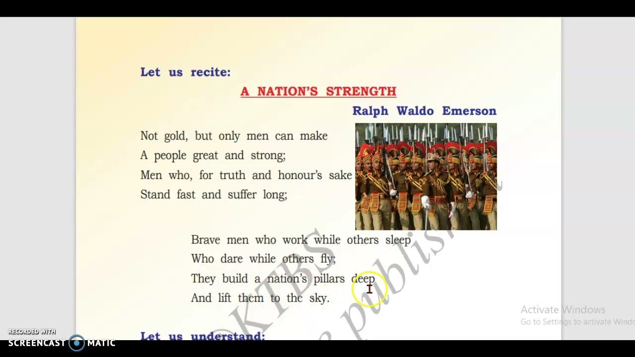 4 th English Poem A Nation's Strength - YouTube