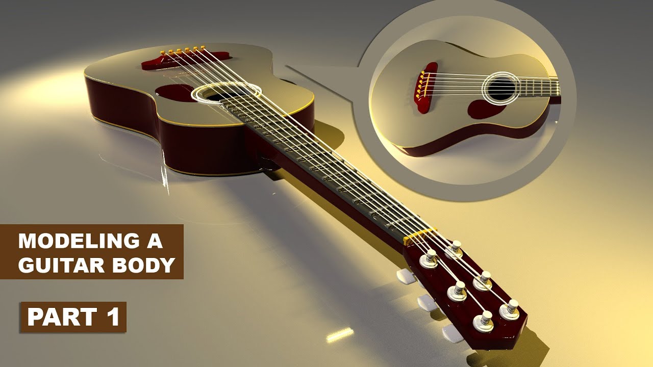 How to Model a guitar in Lightwave 2018 0 1 3D Part 1 - YouTube