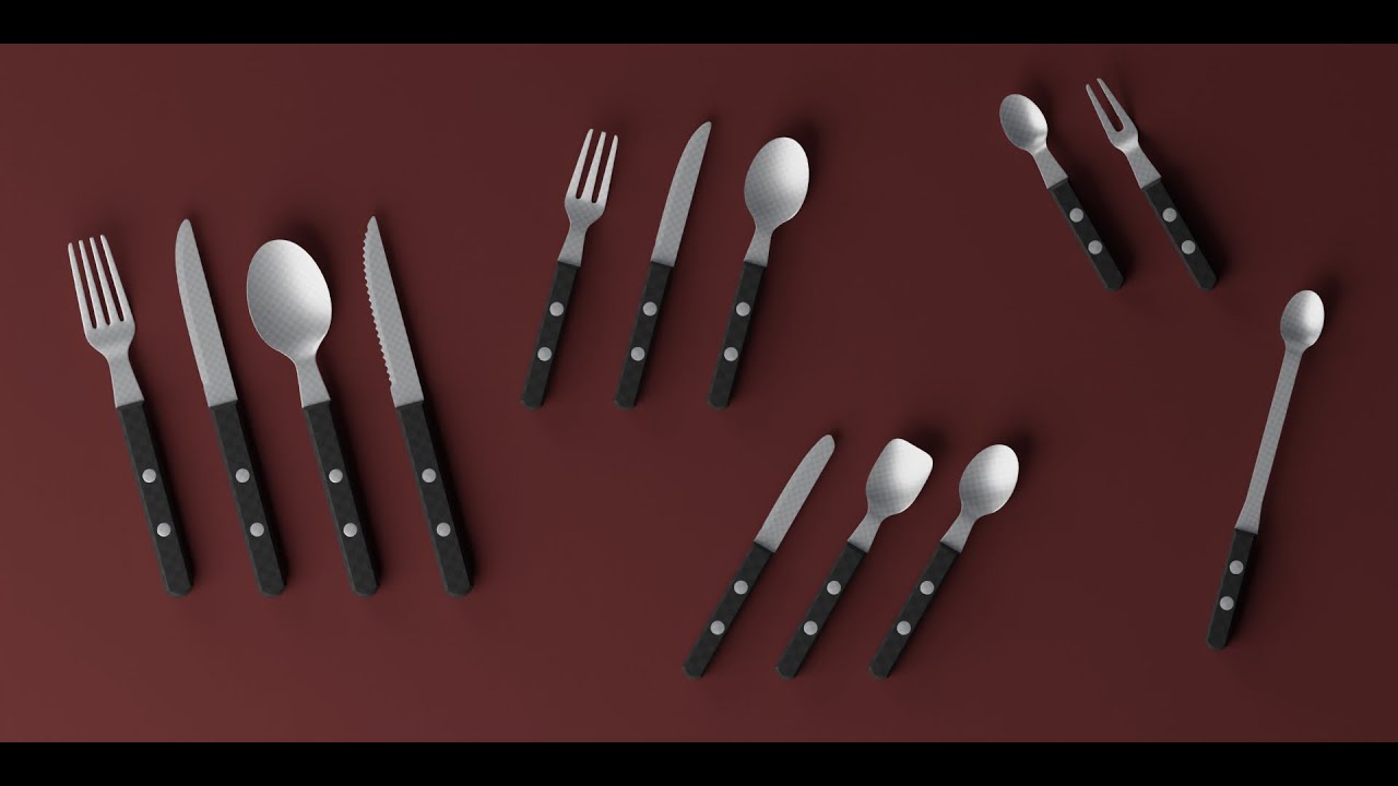 Blender: Tableware Cutlery - YouTube