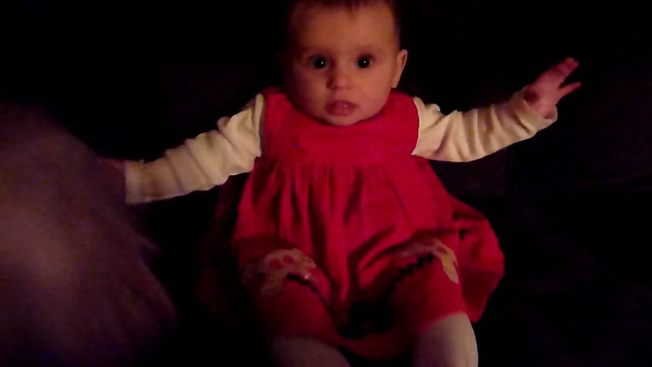 Ella giggles at mommy - YouTube