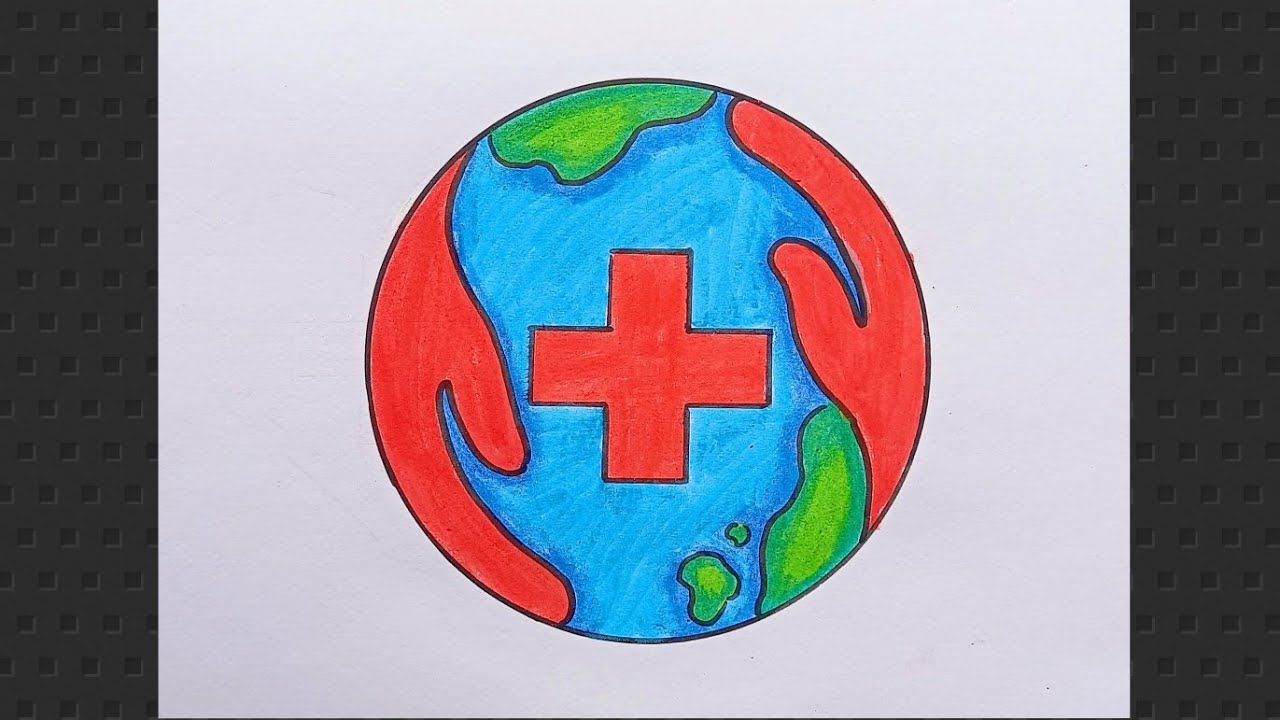 World Red Cross Day Drawing/ Red Cross Day Poster Drawing Easy/ Red ...