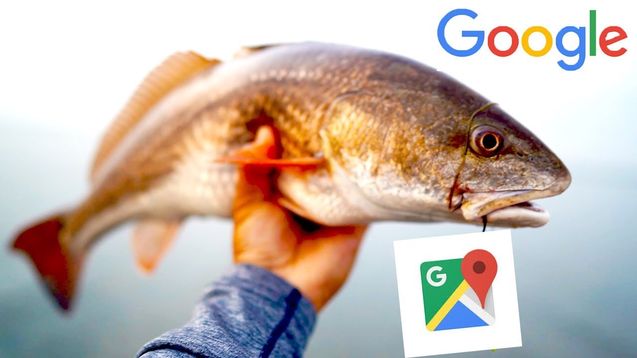using google maps to find redfish and new fishing spots - YouTube