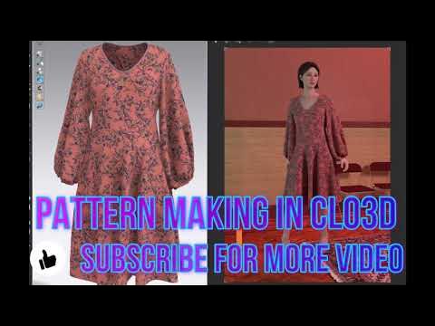 Pattern Making || Clo3D || clo3d design tutorial || clo3d auto sewing || clo3d design tutorial ...
