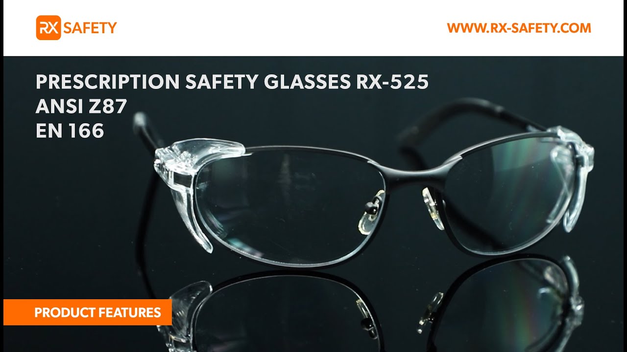 Prescription Safety Glasses RX-525 | ANSI Z87 and EN 166 | RX Safety ...
