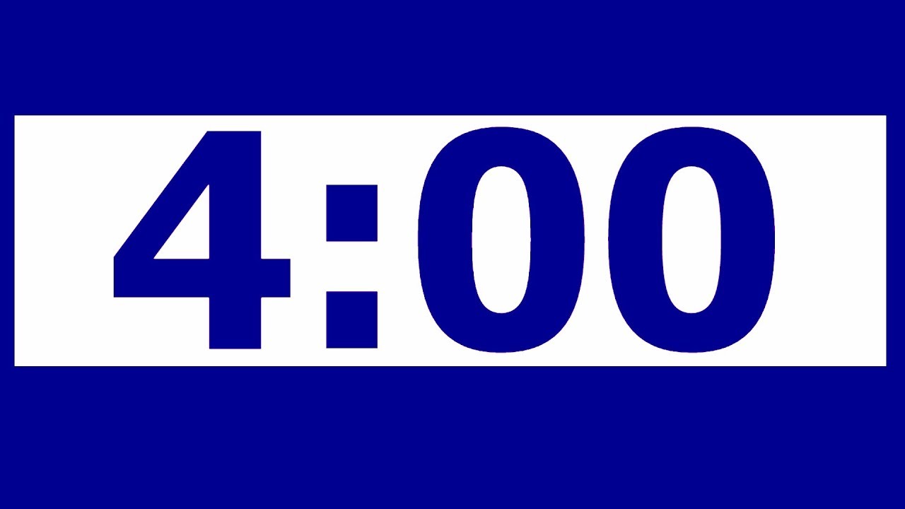 4 Minute Countdown Timer with Alarm - YouTube