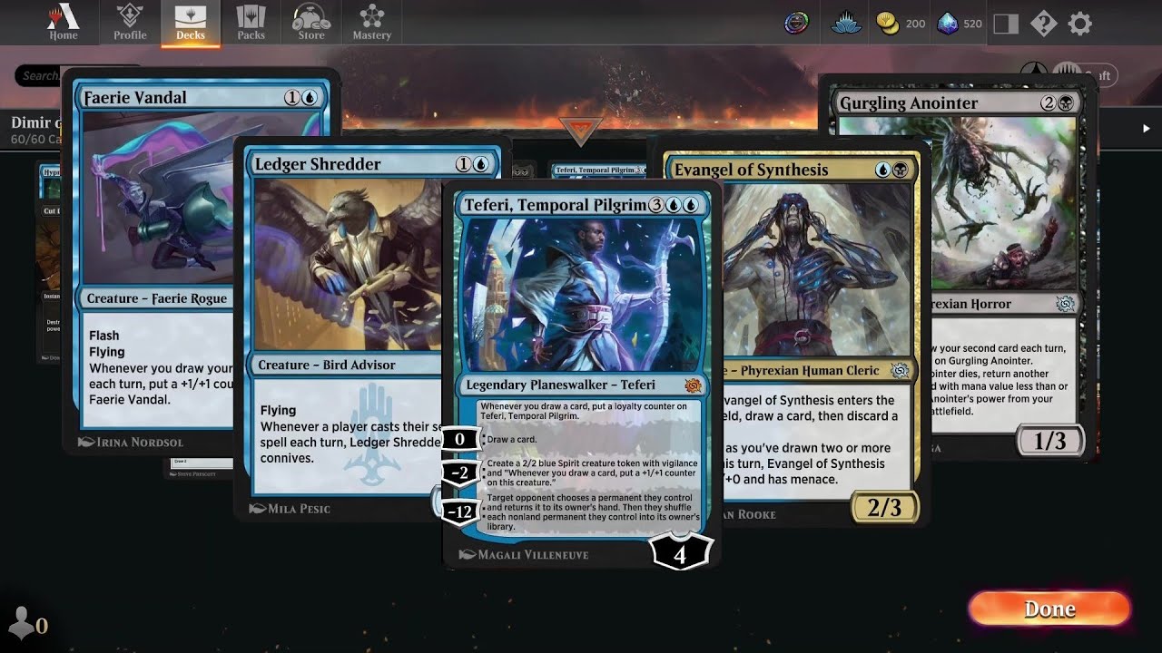 Dimir draw two, does it work? MTG Arena Brothers' war standard deck ...