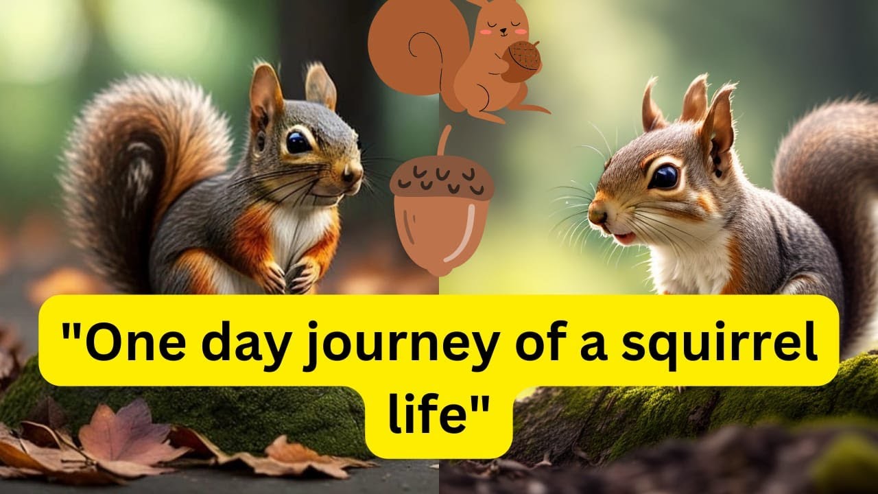 One day journey of a squirrel life | Fables For Kids | English - YouTube