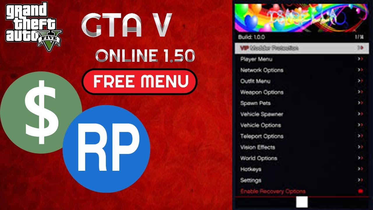 GTA V Online 1.50 Best Free Mod Menu Isabella V2.1 + Full Recovery + 15 ...