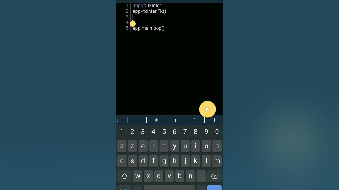 Tkinter Sur Android Le Test Python Pydroid Python3 Tkinter Programmation Youtube