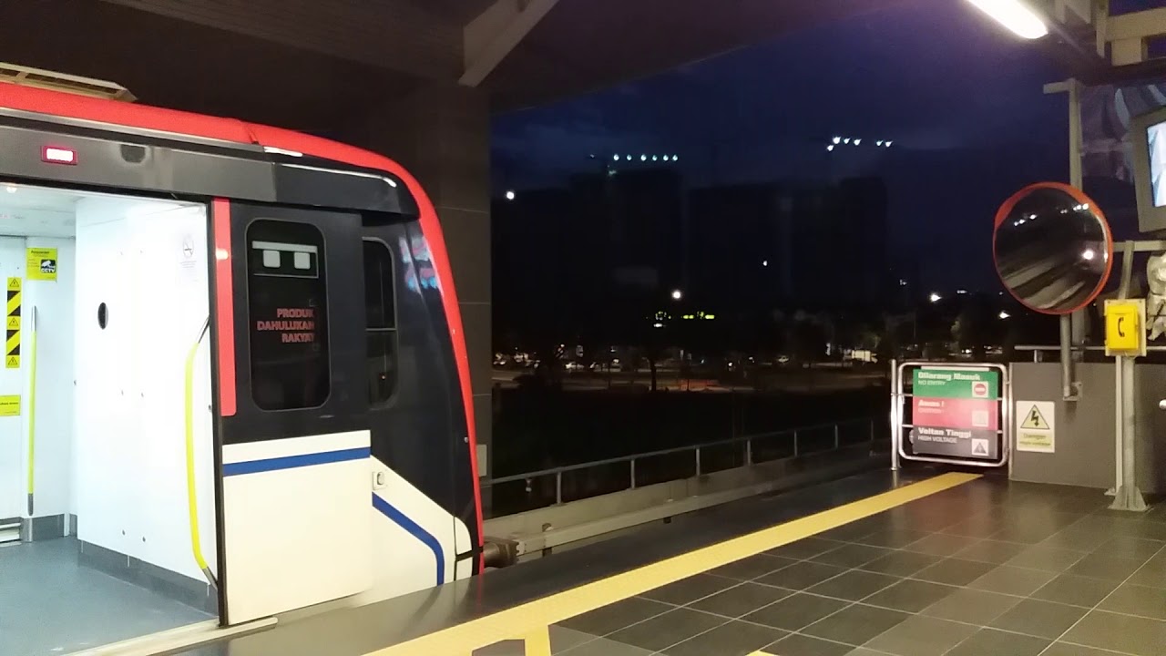 LRT Sri Petaling Line - CSR Zhuzhou "AMY" Departing Awan Besar - YouTube