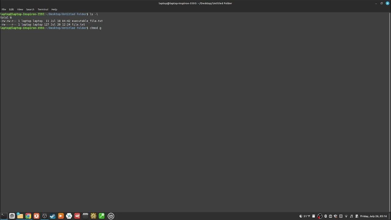 206 how to "add the read and execute permission to the group permission set" with "chmod" - YouTube