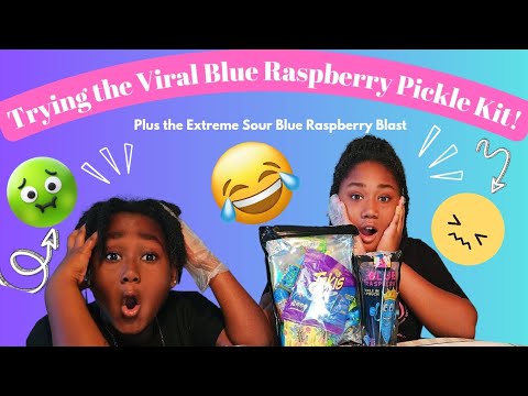 TRYING THE TIK TOK VIRAL BLUE RASPBERRY PICKLE KIT + THE VIRAL EXTREME ...