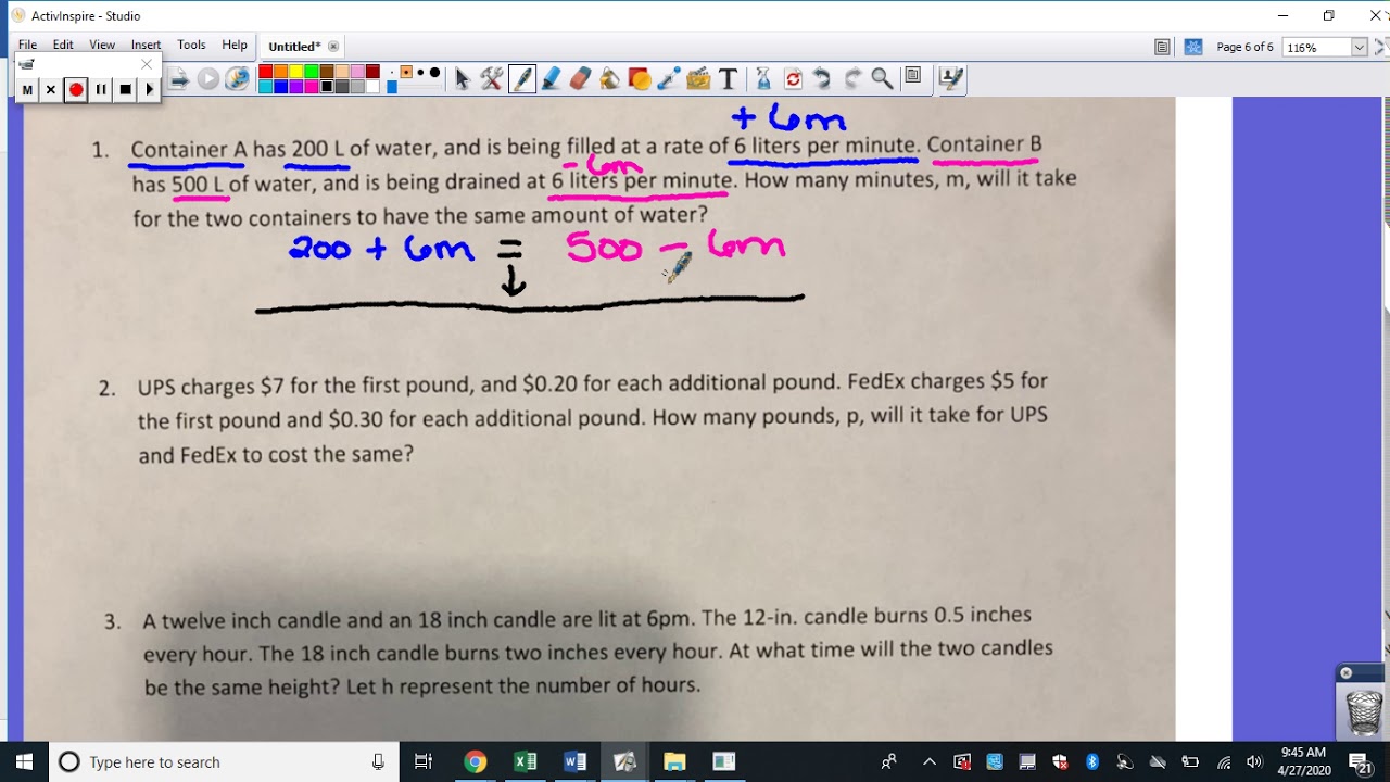 Systems of Equation Word Problems 1 - YouTube