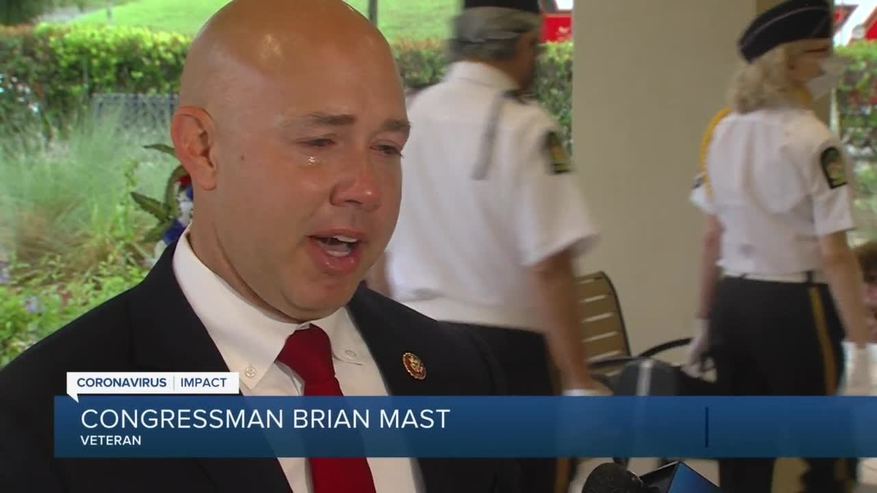 Rep. Brian Mast delivers remarks at South Florida National Cemetery on ...