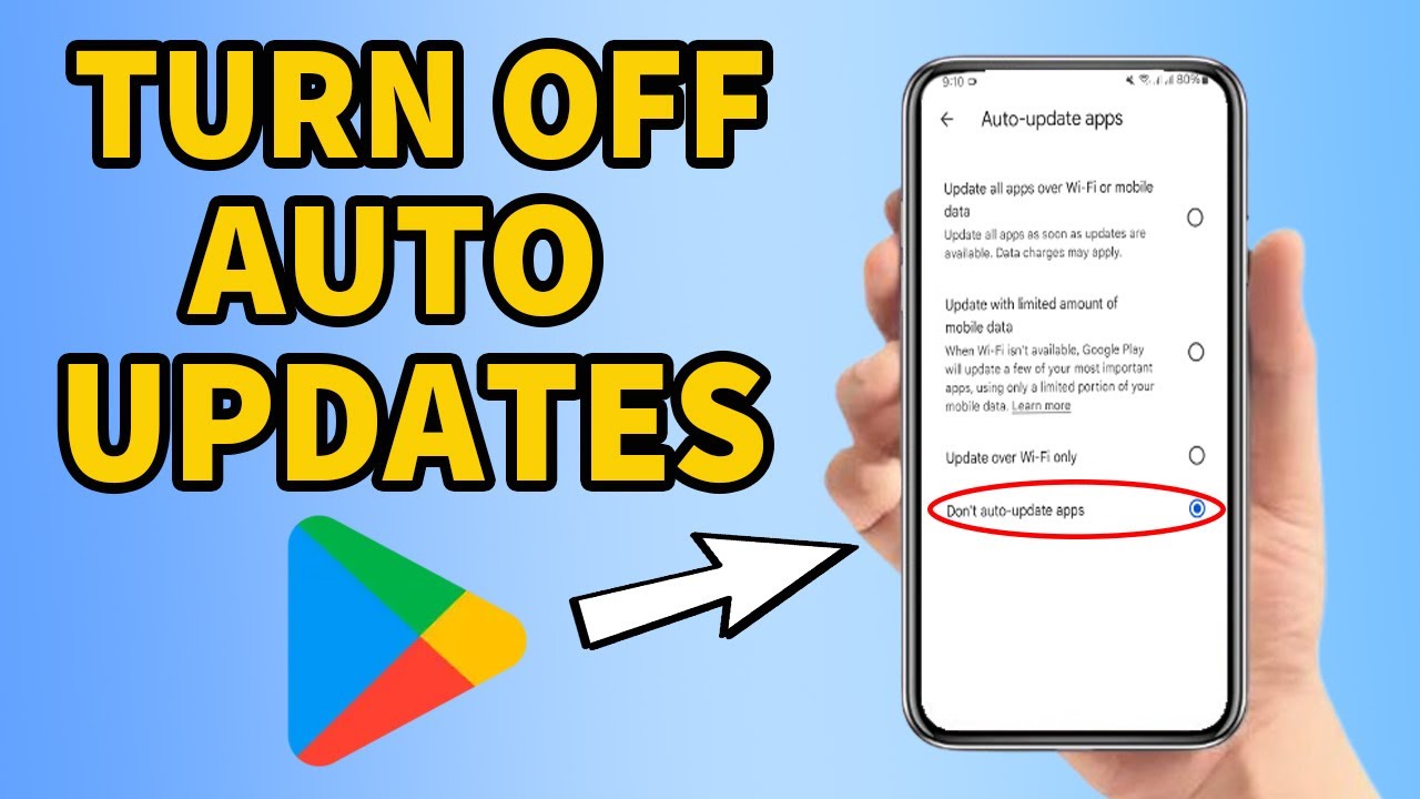 How to turn off Google Play Store auto updates on Android - YouTube