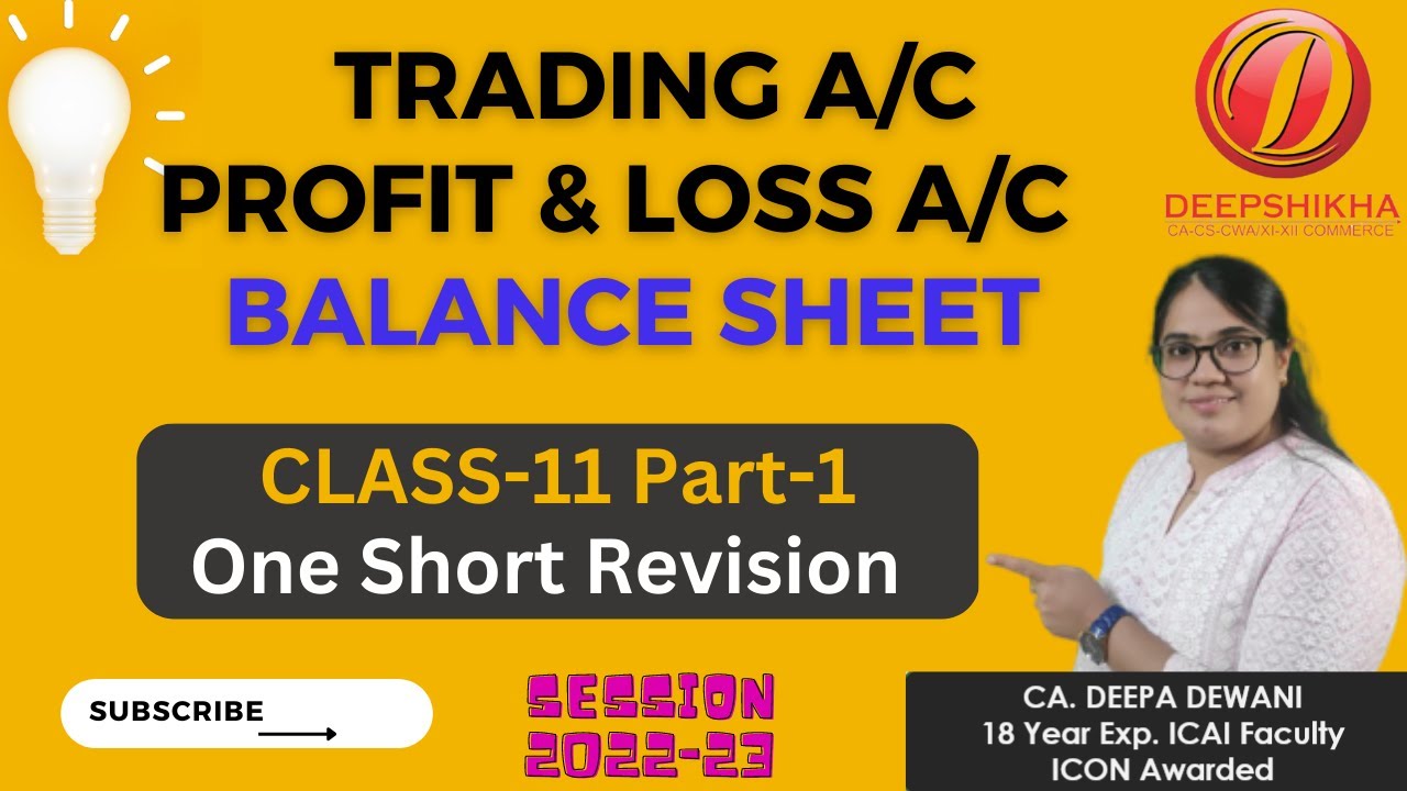 Financial Statements | Trading A/C | Profit and loss A/C | Balance ...