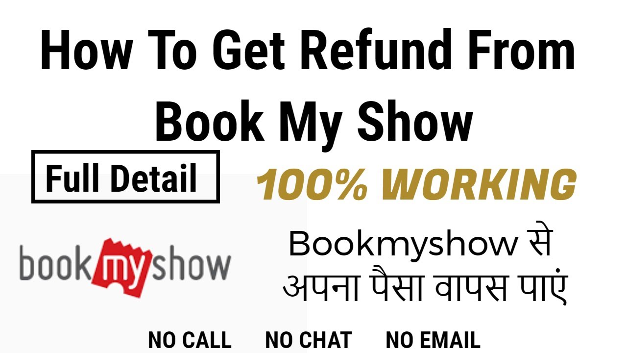 how to get refund from book my show | Book My Show| Refund Process ...