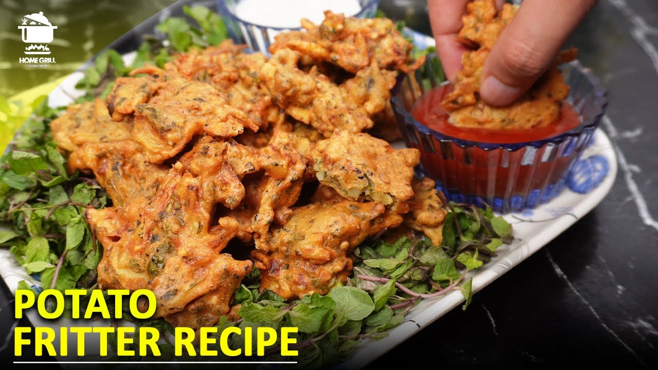 Potato Fritters | Potatoes with Onions | Easy Potato Snacks | Crispy ...