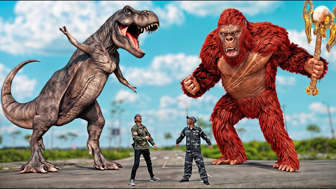 KING KONG Returns the Favor and Battles T-REX – Epic Fight of Honor ...