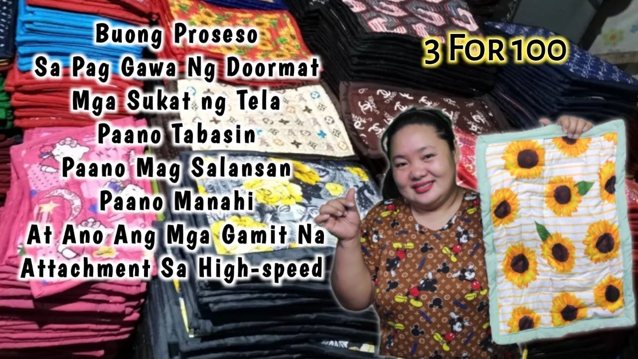 Paano Manahi ng DOORMAT na Madalas nyu makita na itinitinda lang ng 35 ...