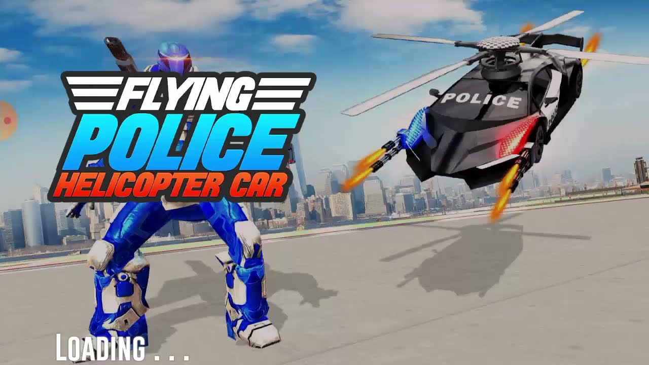 Flying Police Helicopter Car Transform Robot Games #1 - YouTube