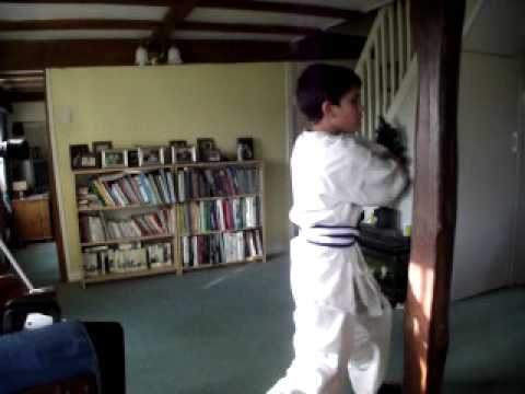 Sama karate green stripe belt kata - YouTube
