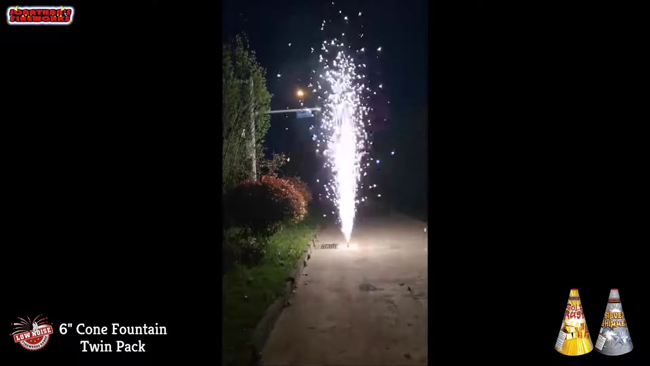 6" Silver & Gold Fountain Twin Pack by Jonathans Fireworks ...
