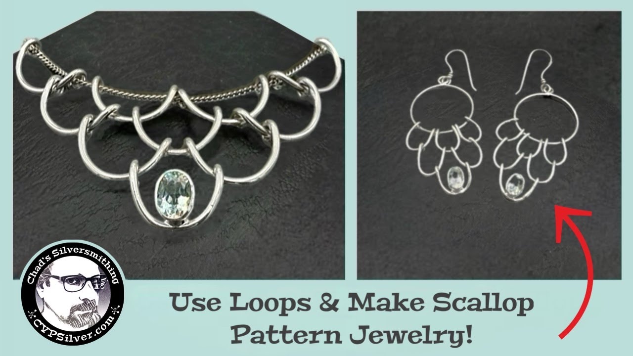Silversmithing Project: Matching Scallop Necklace and Earrings - YouTube