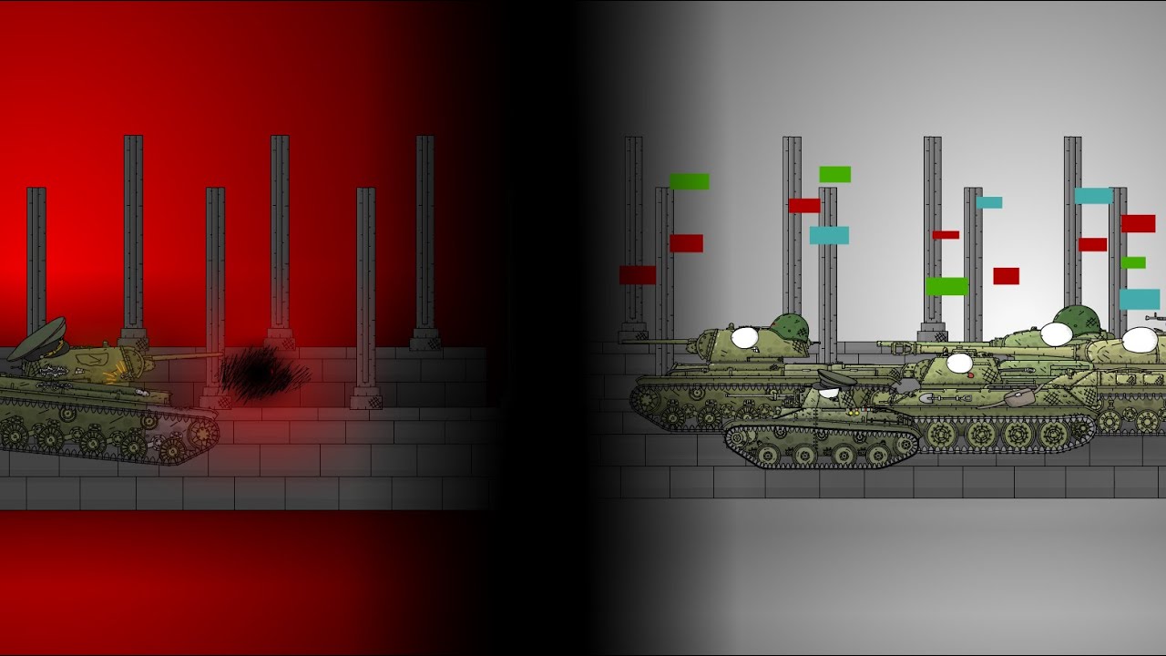 "New friends to play with" - (parasite's story) - Cartoon about tanks ...