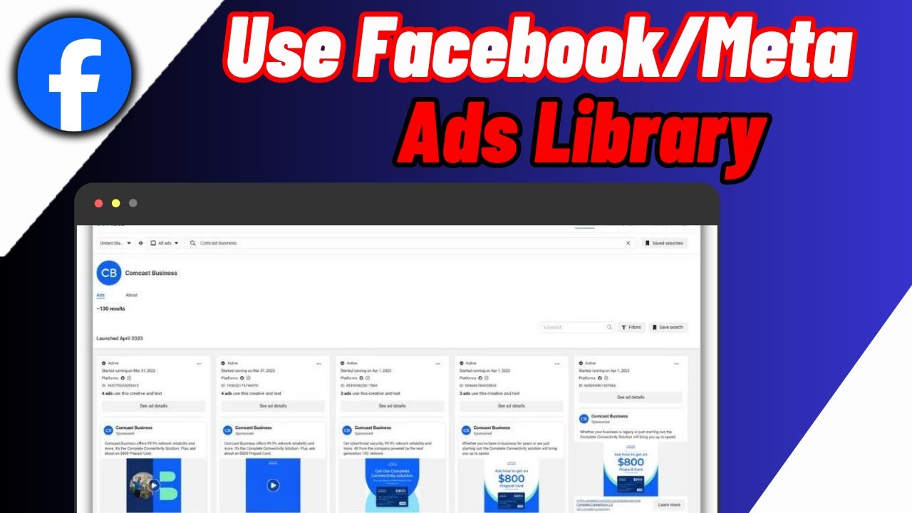 How To Use Facebook Ads Library Tool | Meta Ads Library Tutorial - YouTube
