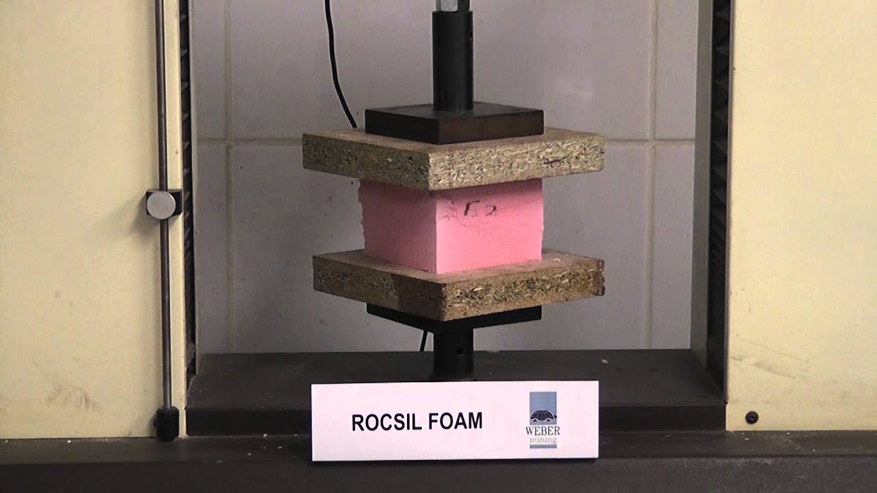 Rocsil Foam - Compressive strength - YouTube