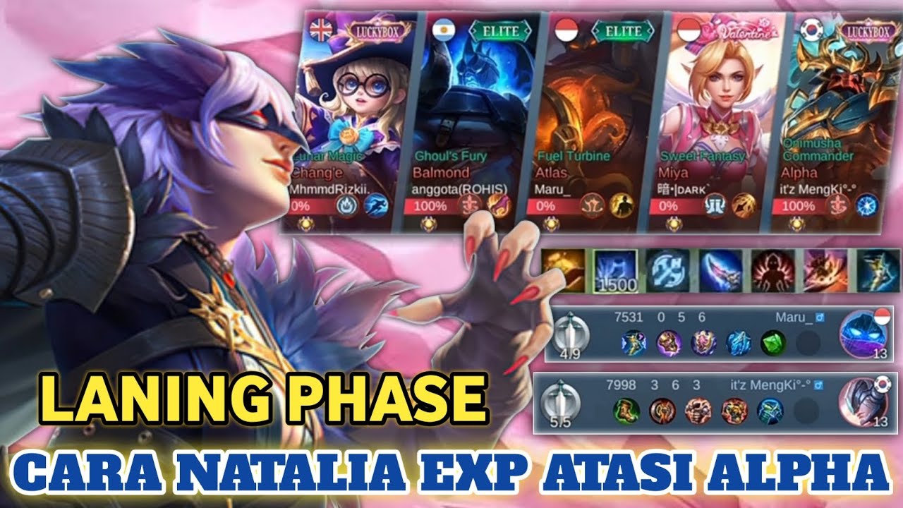 LANING PHASE 💩 CARA NATALIA MENGHADAPI ALPHA EXP LANE | natalia ...