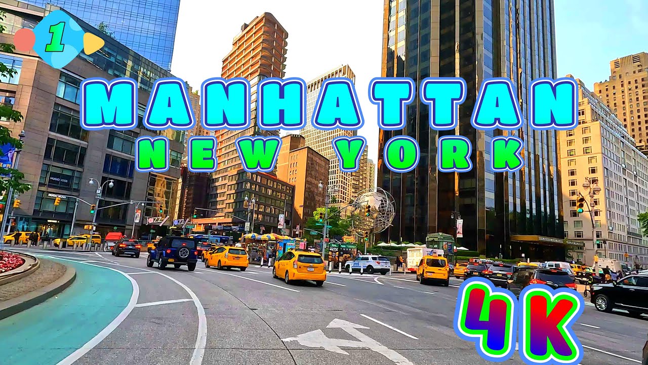 Manhattan Drive Before Sunset Part 1, New York USA 4K - UHD - YouTube