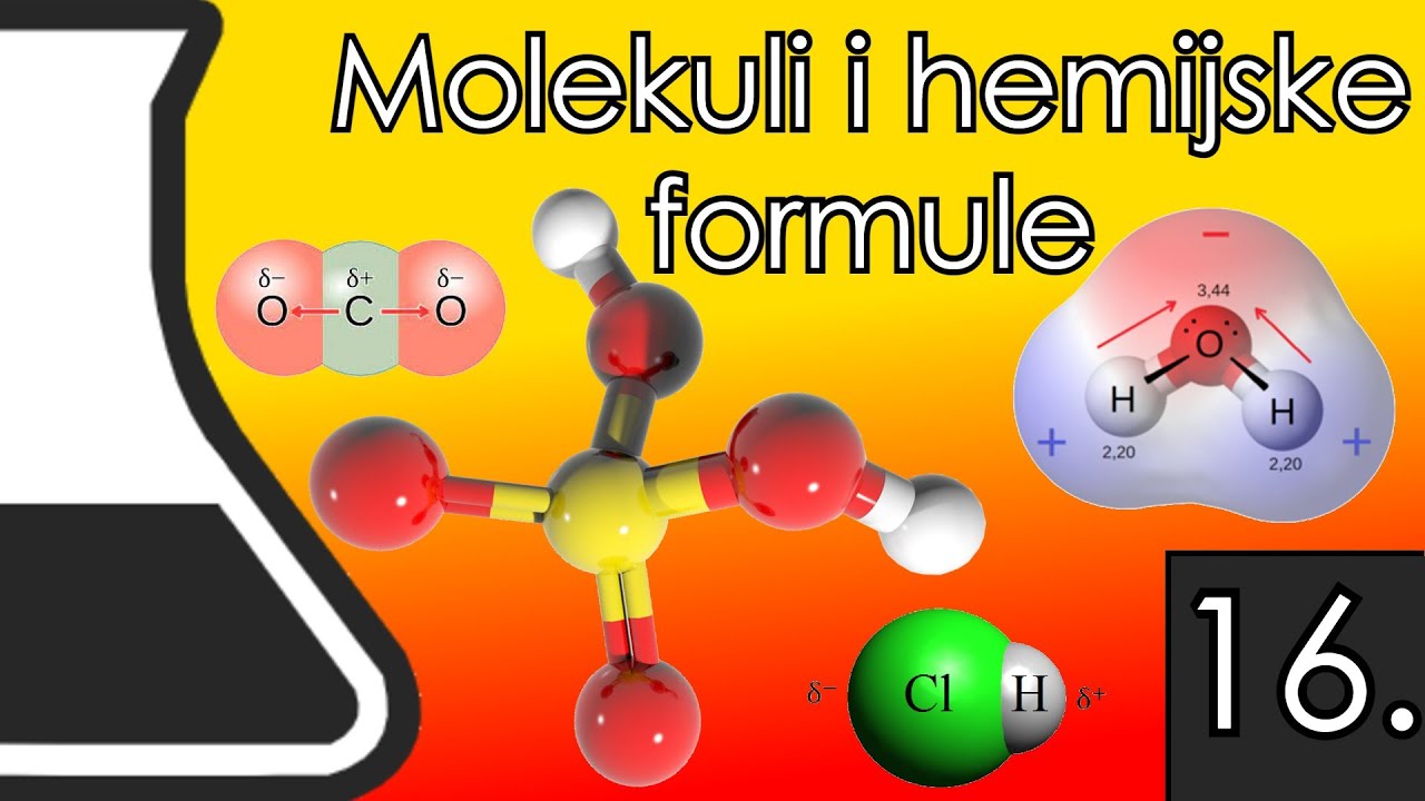 Molekuli i hemijske formule | Lekcija 16. - YouTube