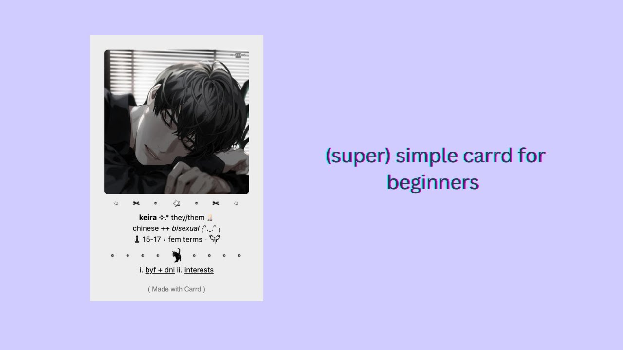 (super) simple carrd tutorial for beginners - YouTube