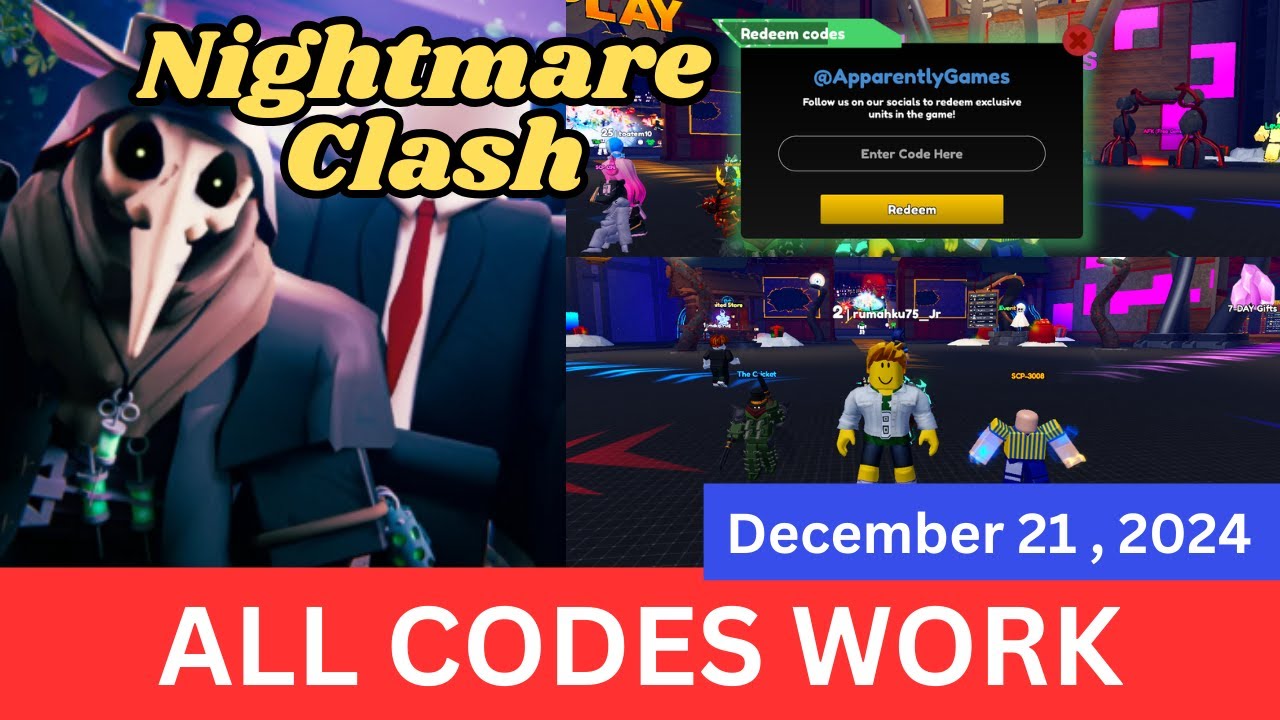 *All Codes Work* Nightmare Clash ROBLOX December 21, 2024 - YouTube