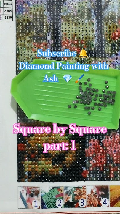 Cherry blossoms 🌸 Diamond Painting Tutorial Part 1: square by square # ...