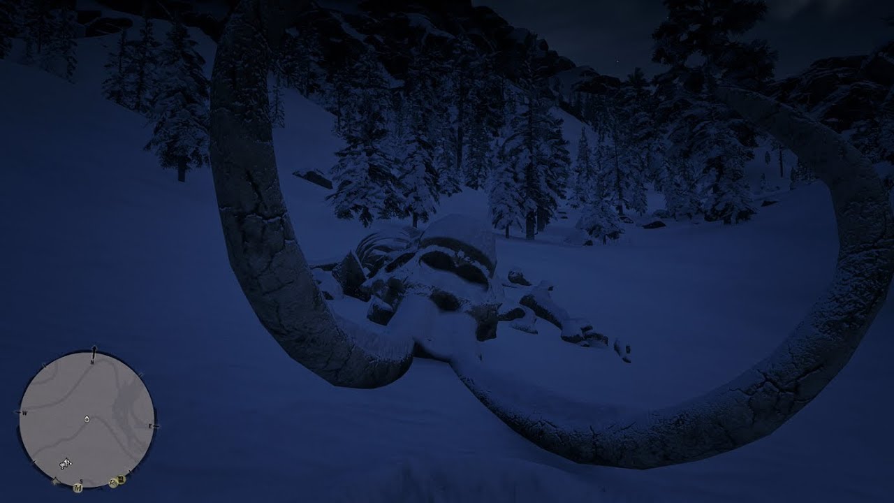 RDR2 Mammoth Easter Egg Location - YouTube