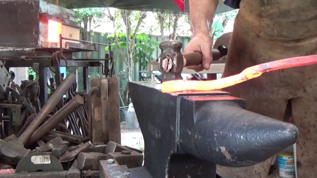 First Forging On New Anvil - YouTube
