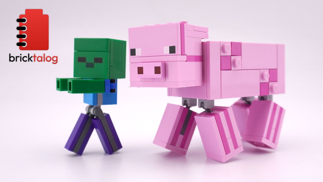 LEGO Minecraft 21157 Bigfig Pig with Baby Zombie Speed Build - YouTube