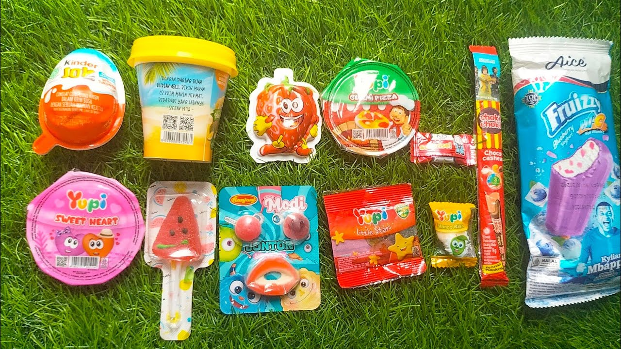 ES KRIM WARNA WARNI, KINDER JOY, YUPI, COKI COKI, SURPRISE EGG, TELUR ...
