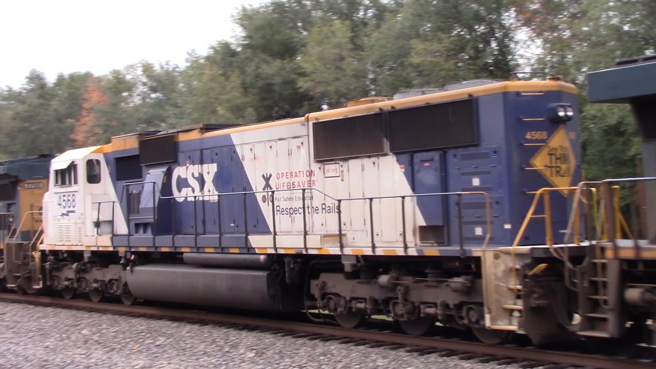 CSX 816 with a sweet K5H leads M606-01 with OLS 4568 trailing at Jamestown, GA 12/3/23 - YouTube
