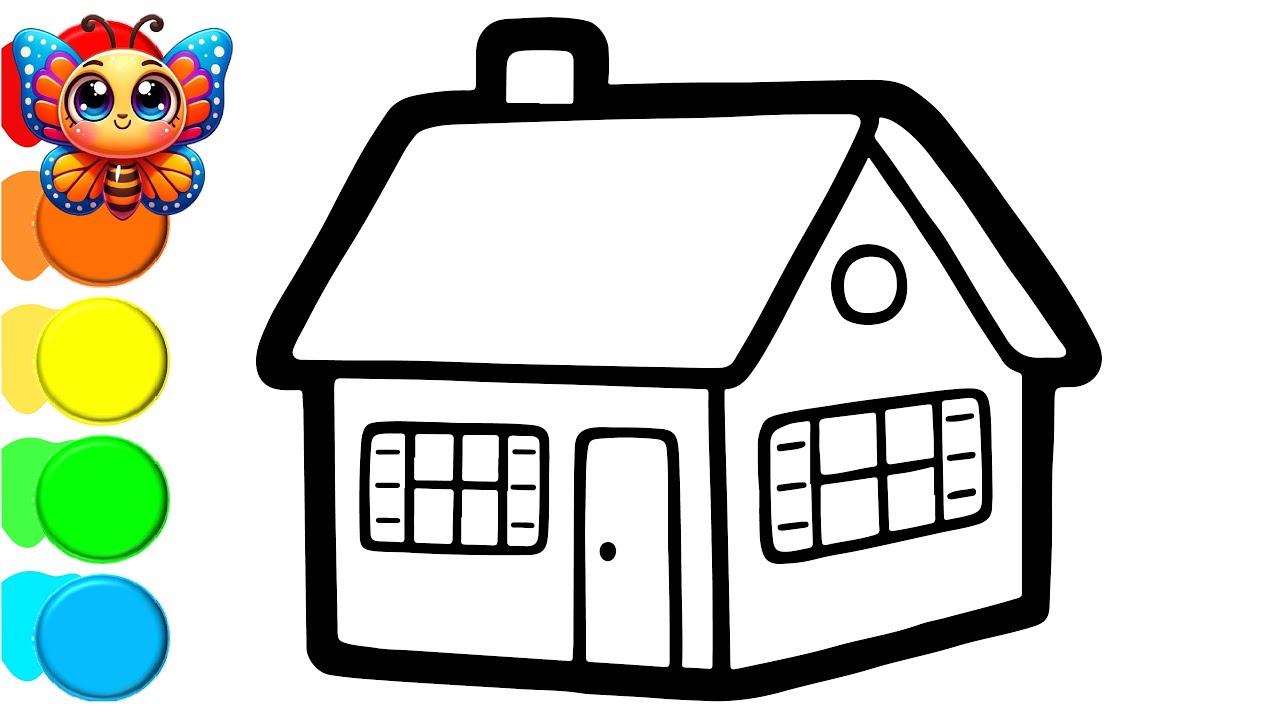 HOW TO DRAW A HOUSE EASY || Drawing House form Shapes - YouTube